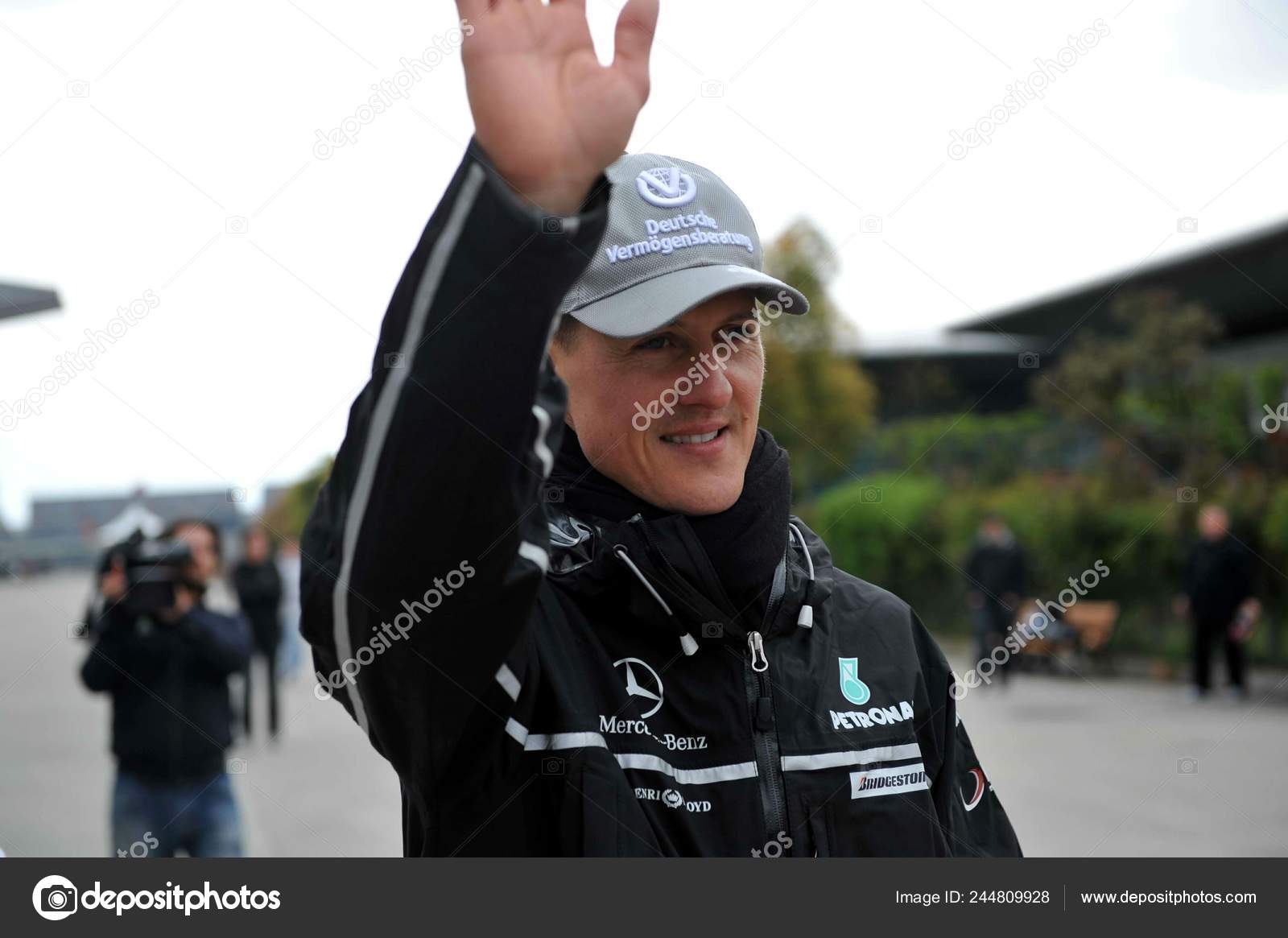German Driver Michael Schumacher Mercedes Team Greets Fans Shanghai ...