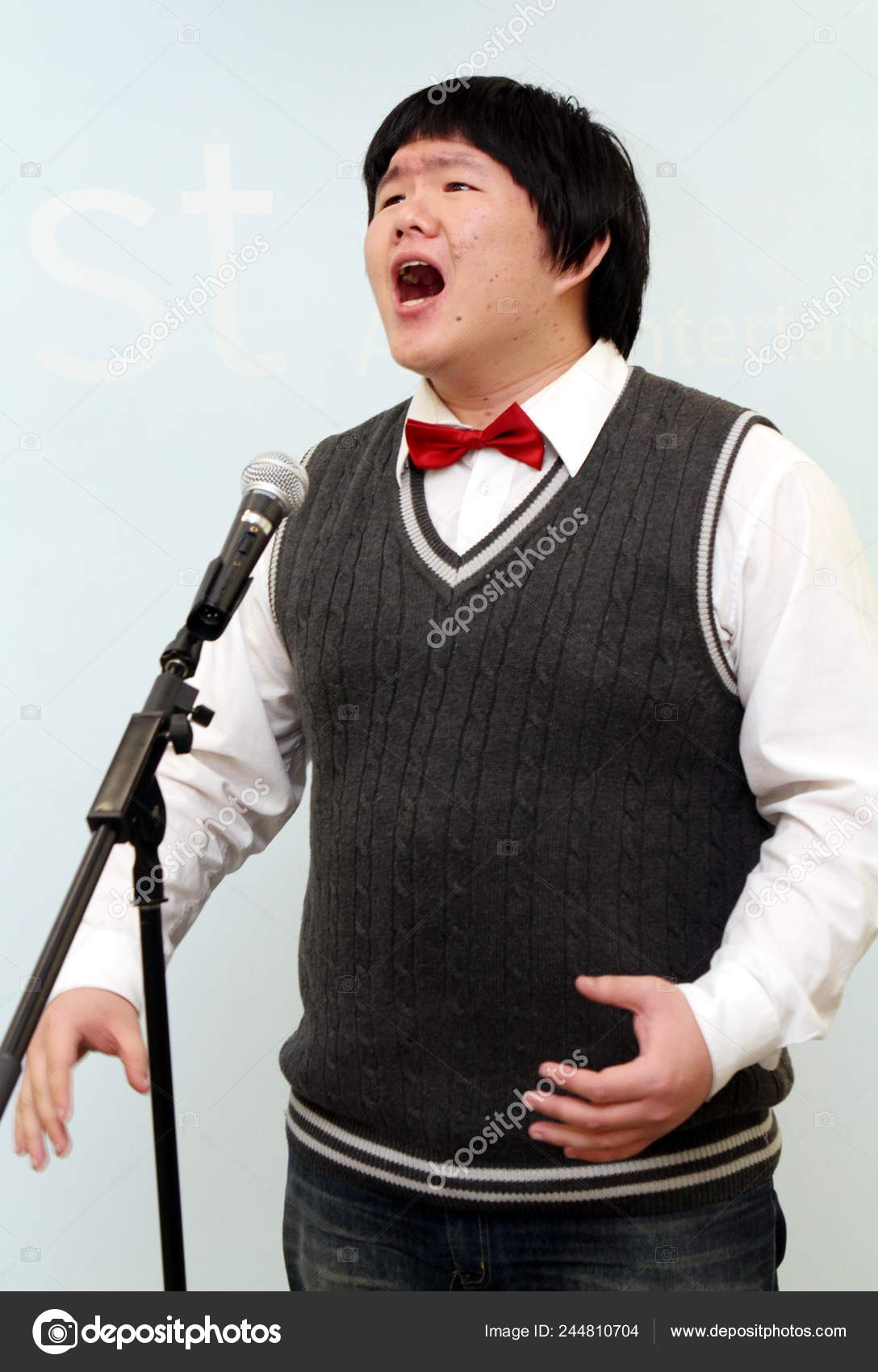 Lin Chun Taiwans Susan Boyle Performs Interview Taipei Taiwan April — Stock Editorial Photo ...