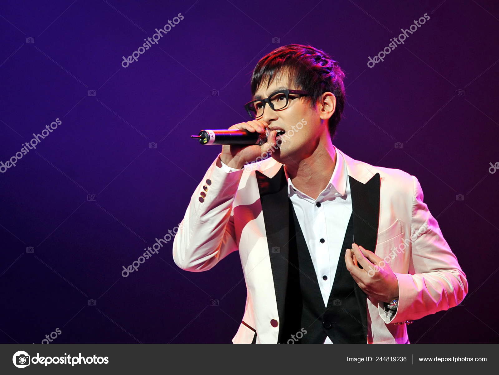 Korean Male Singer On Stage