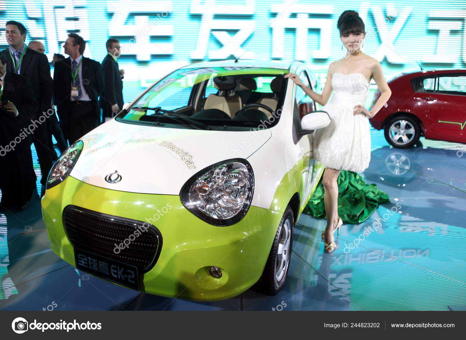 Model Poses Next Geely Gleagle Electric Car 11Th Beijing International ...