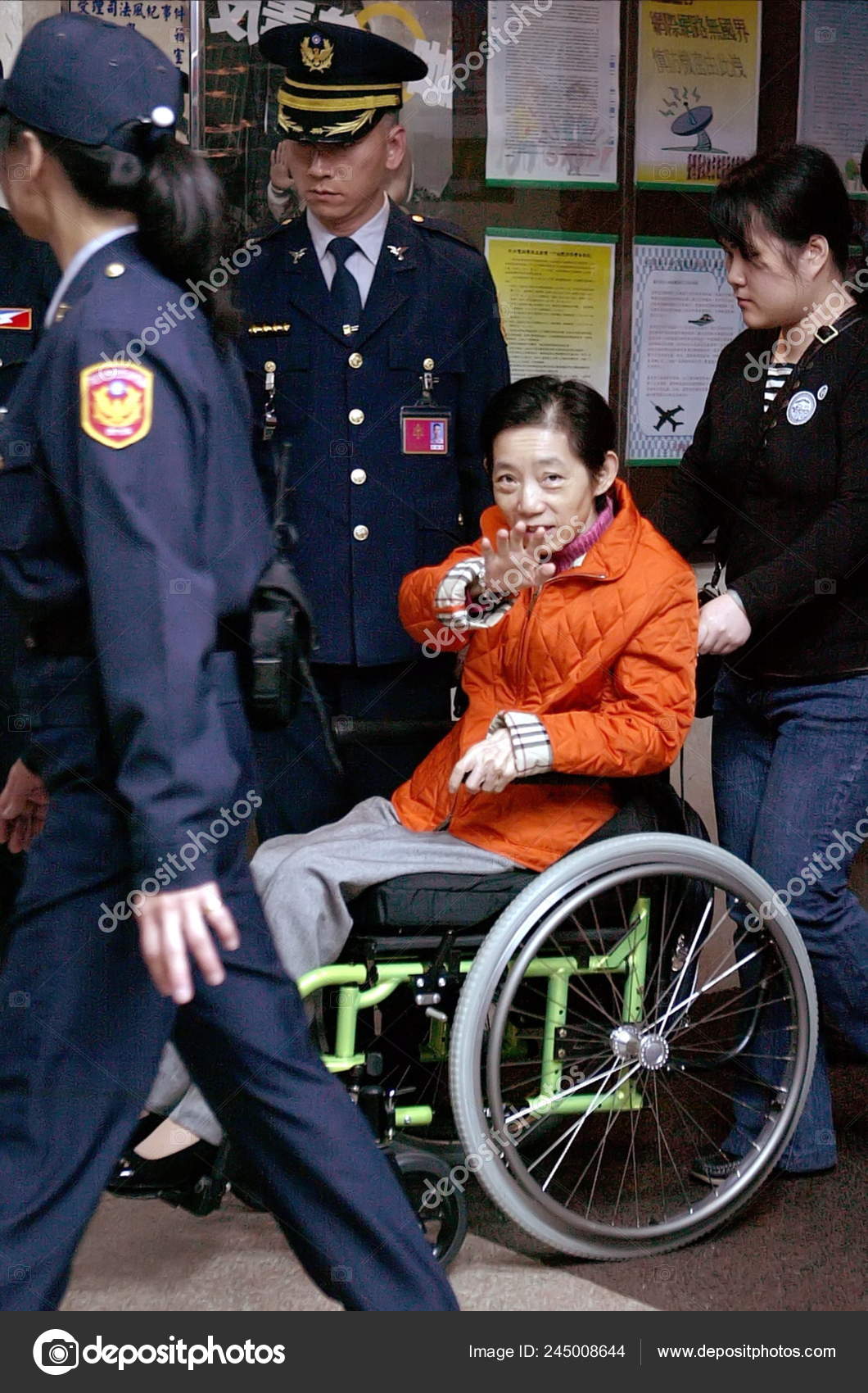 Shu Chen Wife Former Taiwan Leader Chen Shui Bian Waves — Stock ...