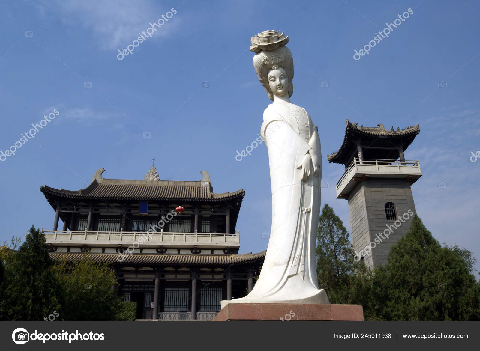 Statue Yang Yuhuan Known Yang Guifei Imperial Concubine Emporer ...