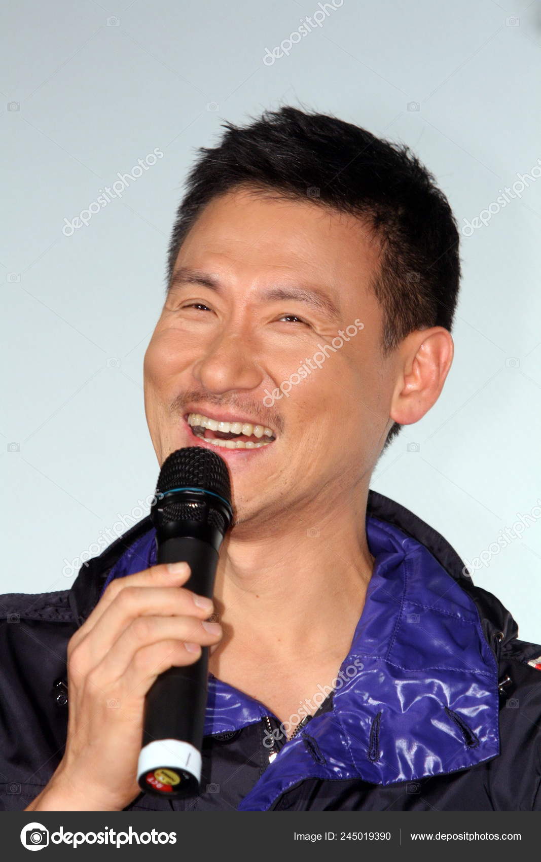 Hong Kong Singer Jackie Cheung Speaks Promotional Event His New — Stock ...