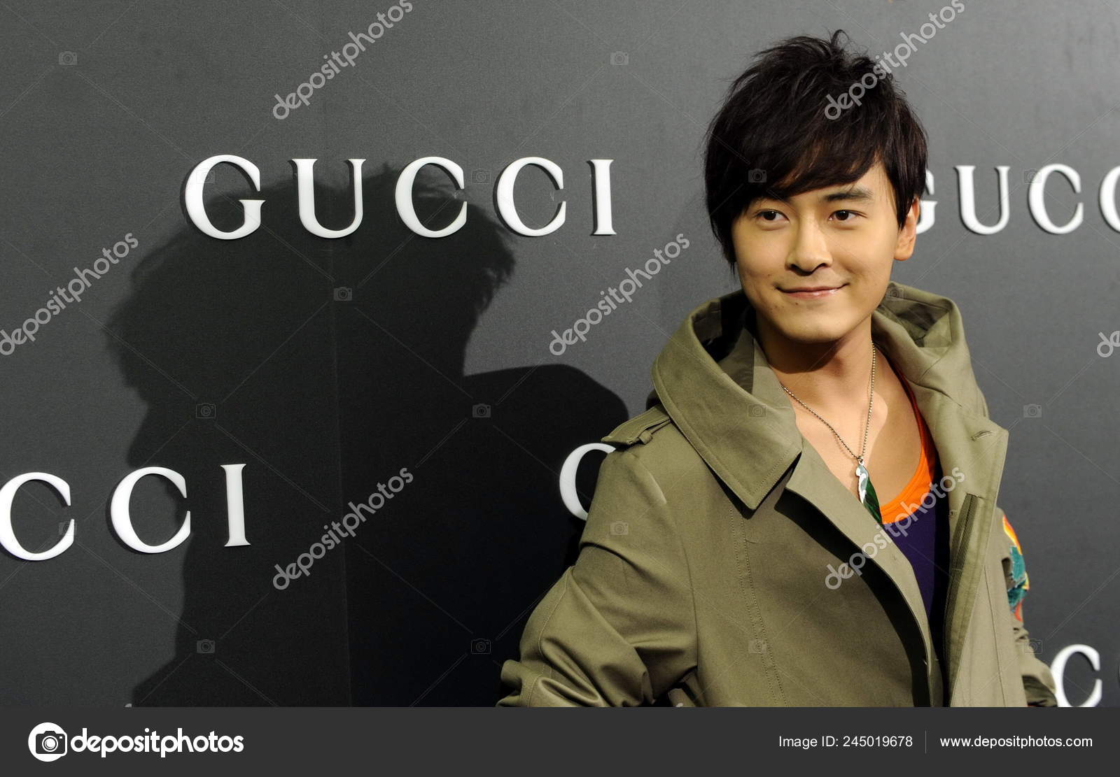 Taiwanese Actor Joseph Cheng Poses Opening Ceremony New Gucci Store ...