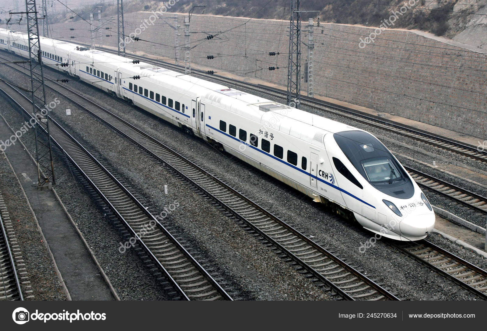 Crh China Railway High Speed Bullet Train Starts Qinhuangdao Railway ...