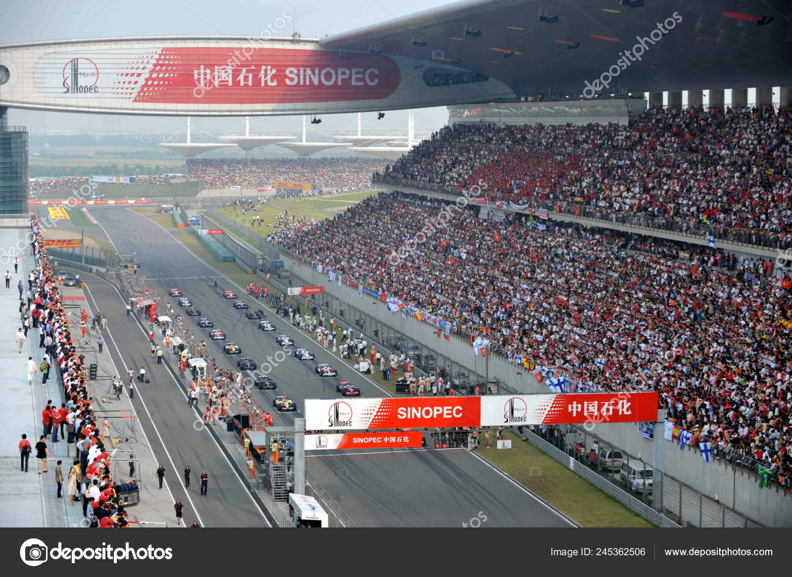 Drivers Racing Cars Wait Competition Formula One Chinese Grand Prix ...