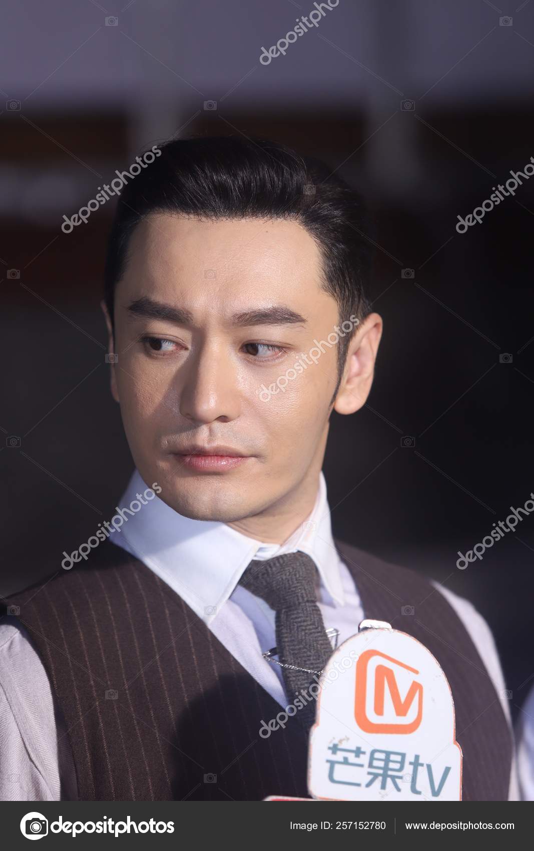 Chinese Actor Huang Xiaoming Poses Filming Session Set New Drama — Stock Editorial Photo ...