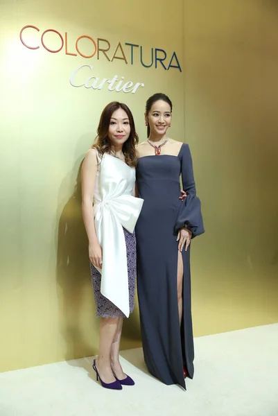Taiwanese Hostess Actress Patty Hou Right Attends Promotional Event ...