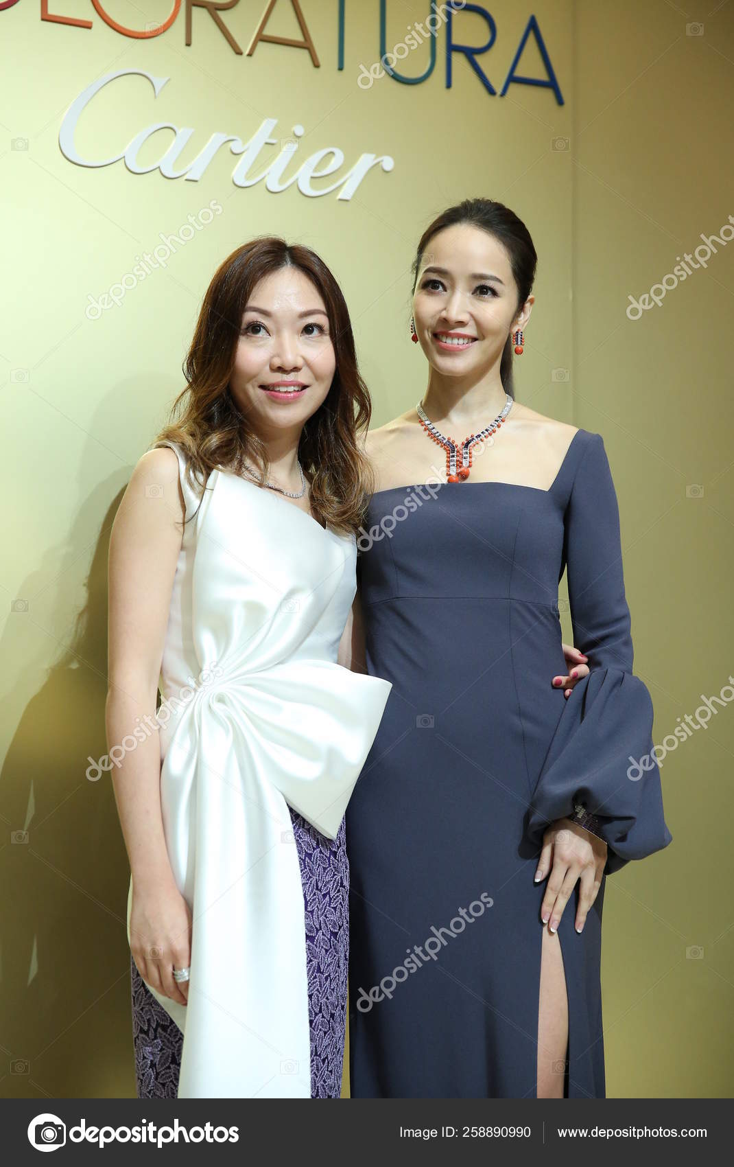 Taiwanese Hostess Actress Patty Hou Right Attends Promotional Event ...