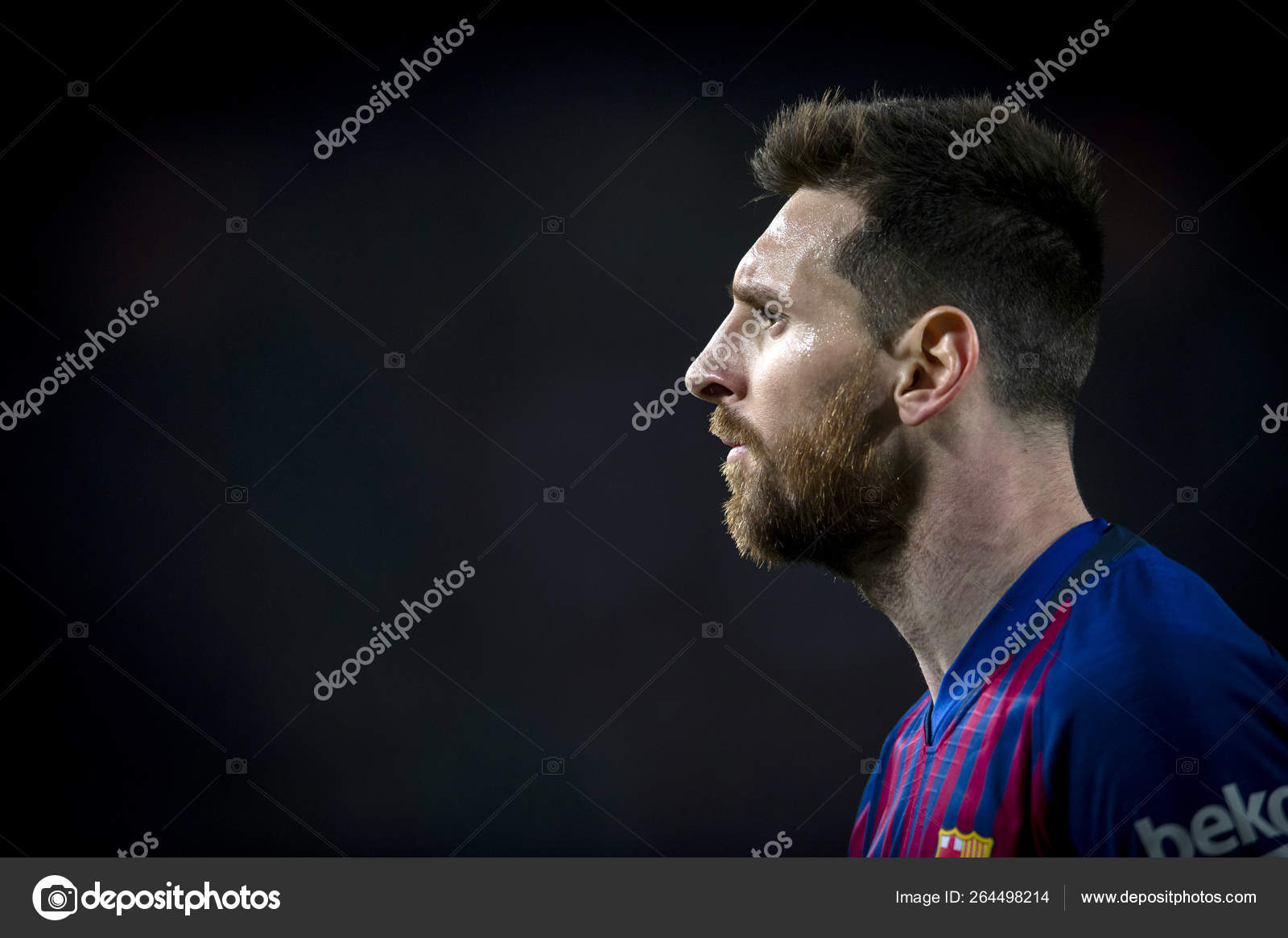 Lionel Messi Barcelona Reacts 35Th Match Liga 2018 2019 Season – Stock ...