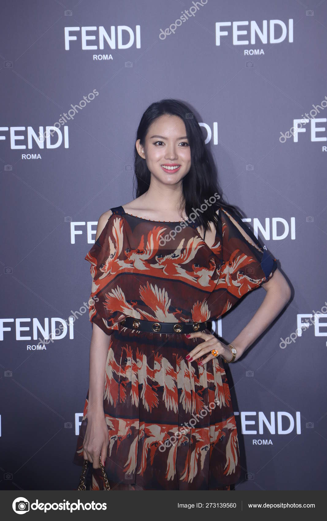 Chinese Model Actress Zhang Zilin Attends Fendi Men's Fall Winter ...