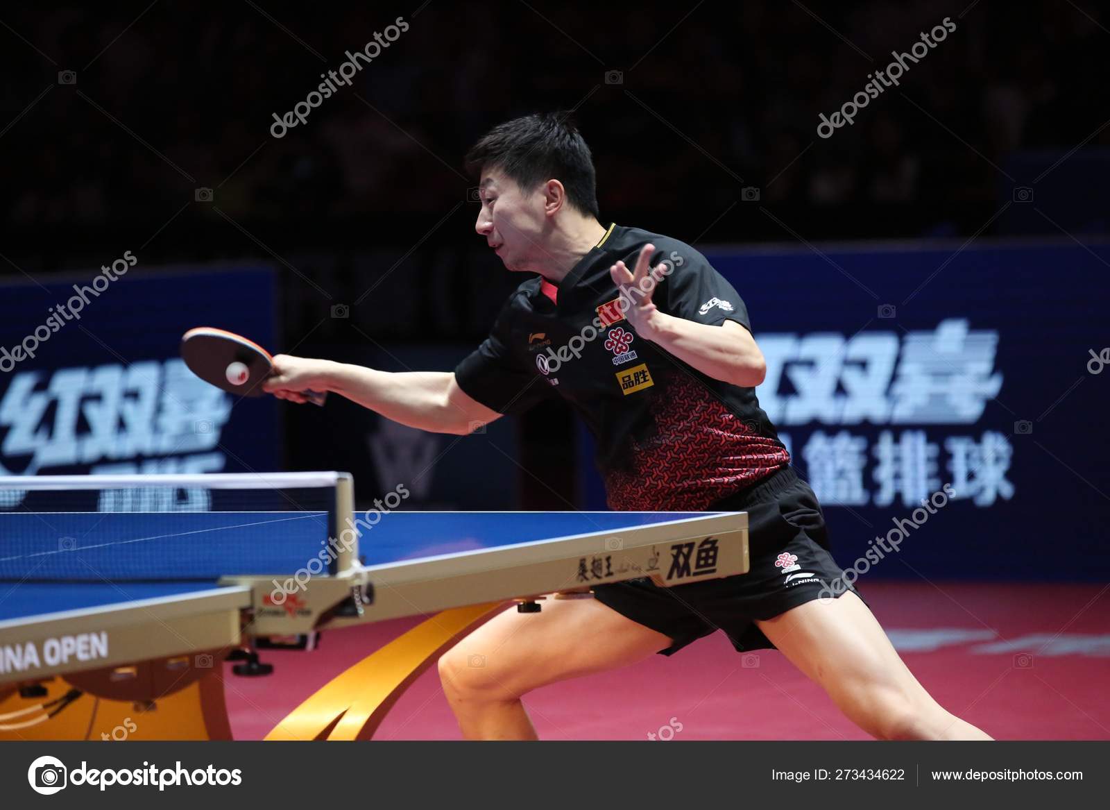 Long China Returns Shot Lin Gaoyuan China Final Match Men's — Stock ...