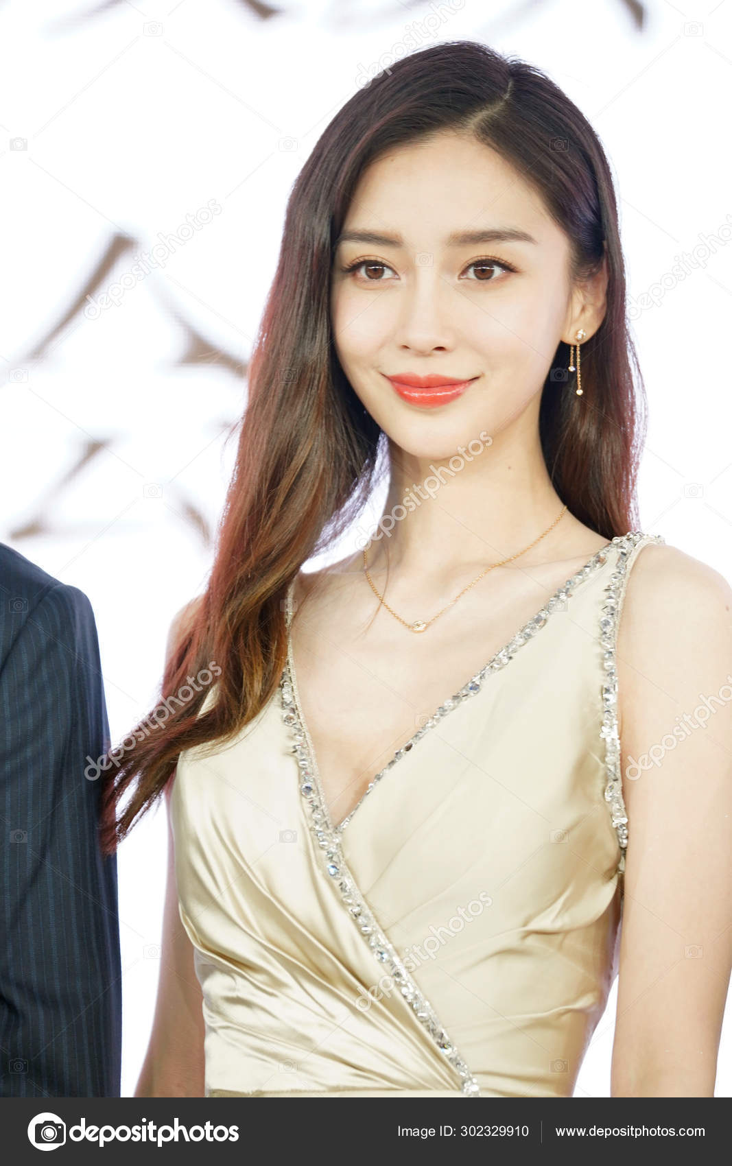 Hong Kong Model Actress Angelababy Arrives Party Dior Lady