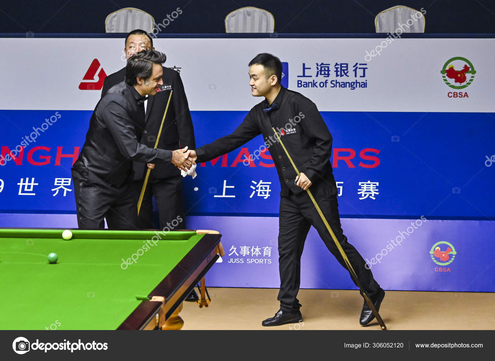 Ronald Antonio O'sullivan England Left Zhang China Right Shake Hands ...