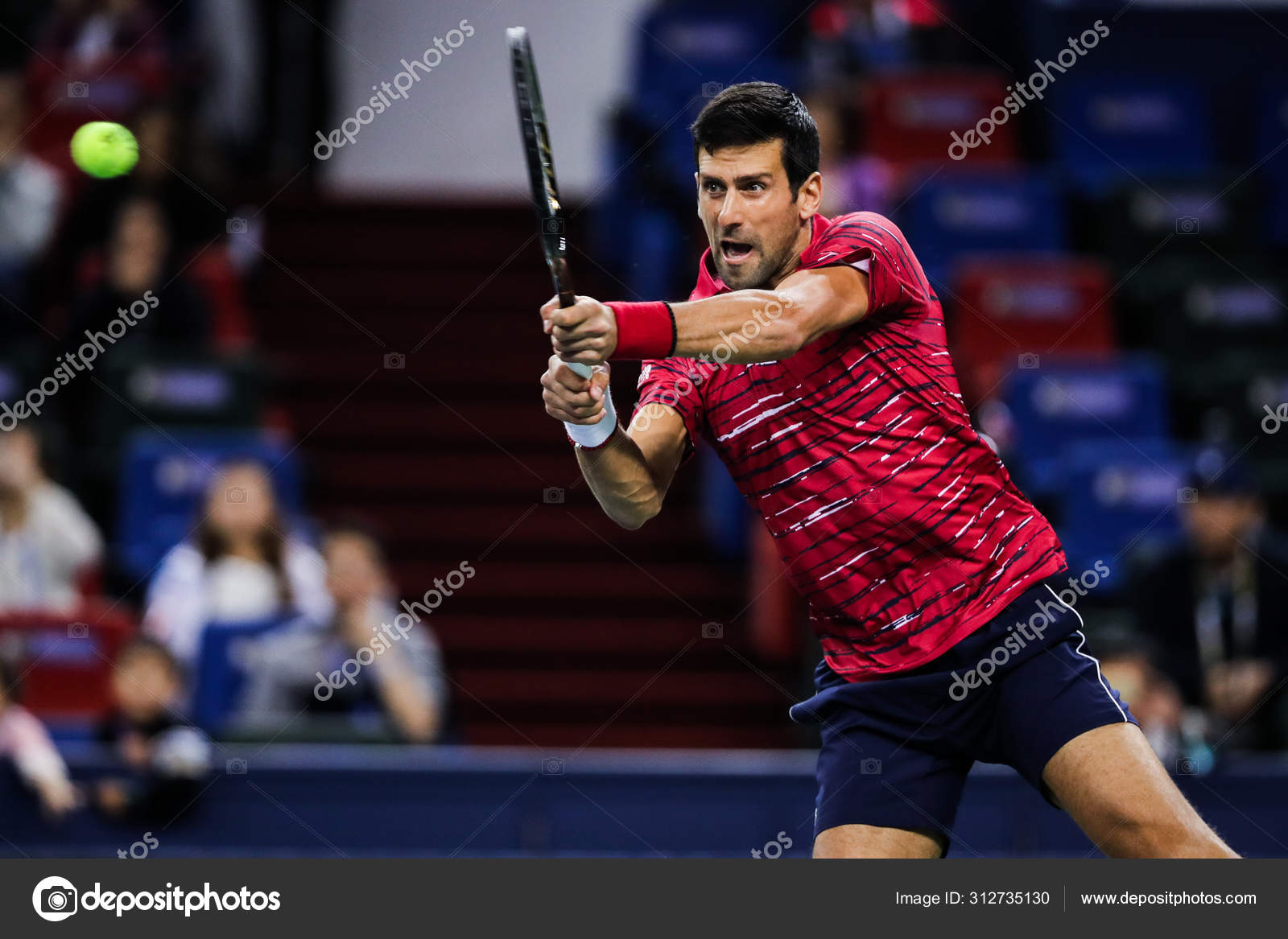 Serbian Professional Tennis Player Novak Djokovic Competes Canadian ...