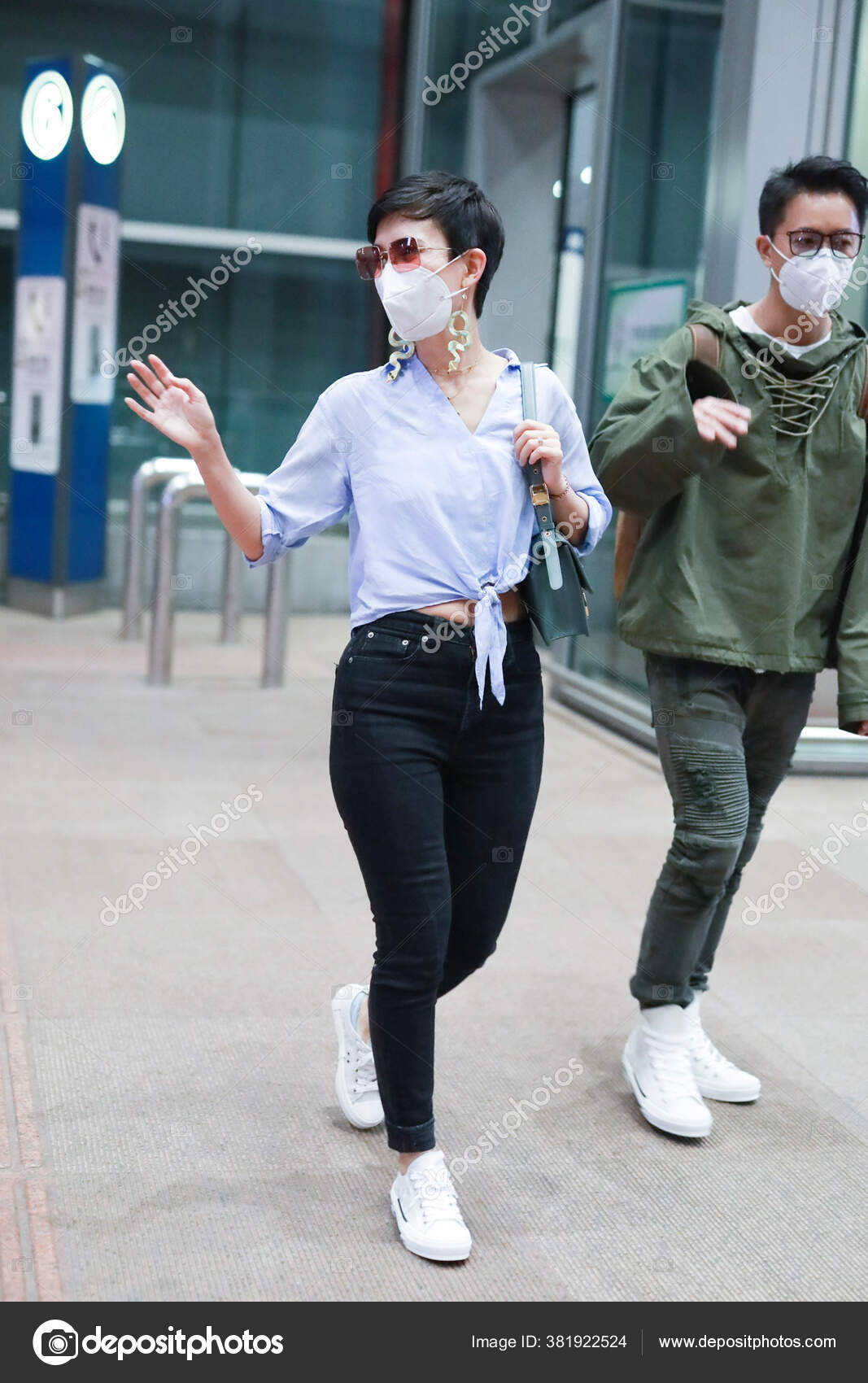 Chinese Mandopop Singer Actor Han Geng His Wife Celina Horan — Stock ...