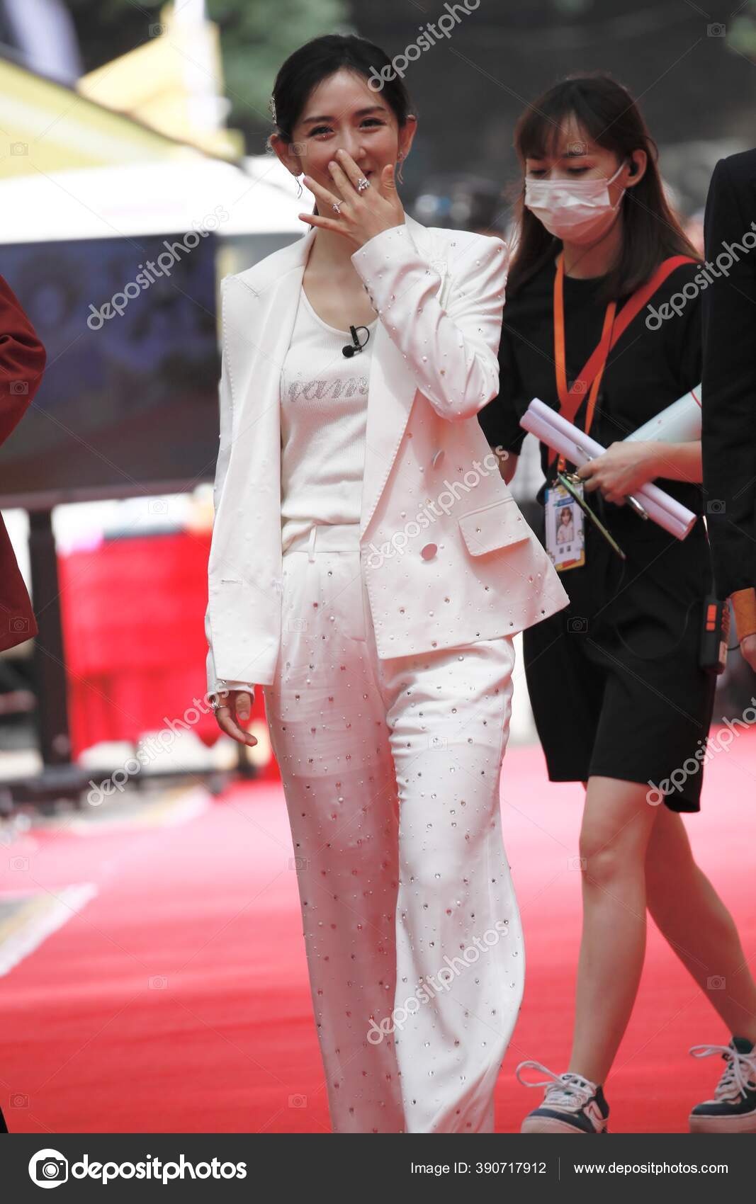 Chinese Host Singer Actress Xie Also Known Nana Attends Final — Stock ...