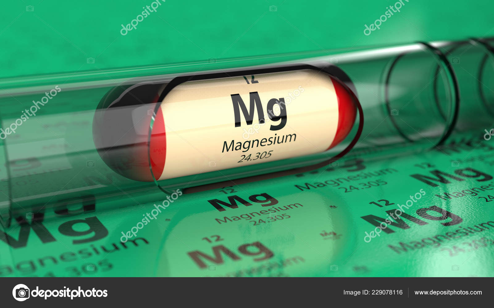 Magnesio Elemento Cápsula Mineral Como Suplemento Dietético: fotografía ...