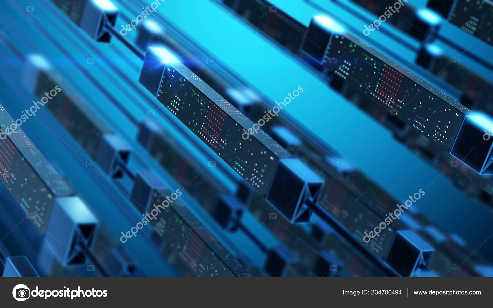 Data Transfer Virtual Space Technology Abstract Background Concept ...