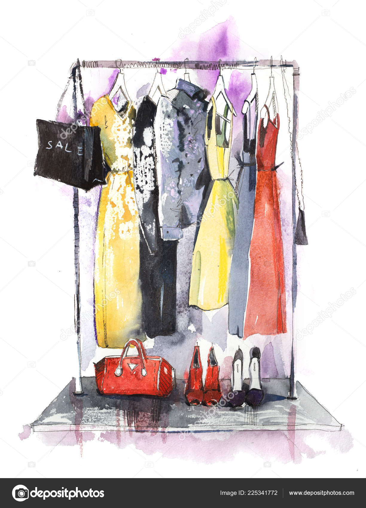 Clothing store shelving and display of clothes. Stock Photo by ©undrey ...