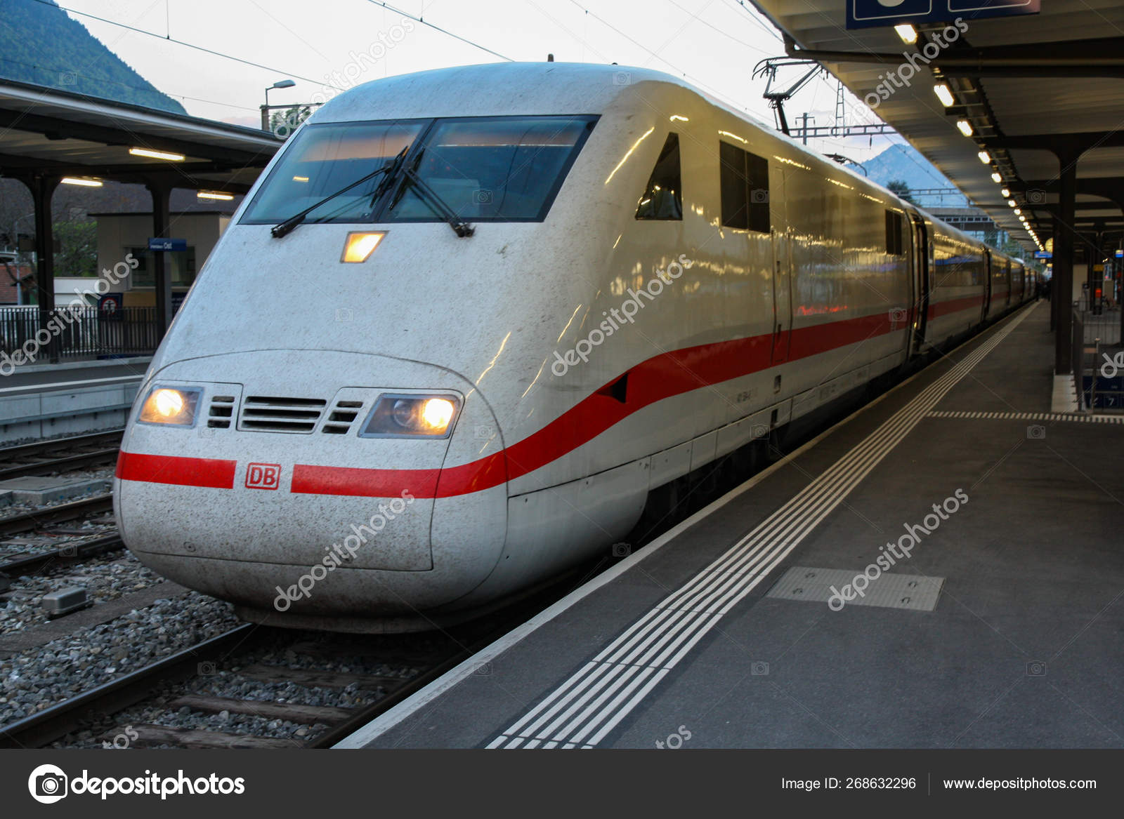 High Speed Bullet Train Plying Germany Standing Station Platform Berlin ...