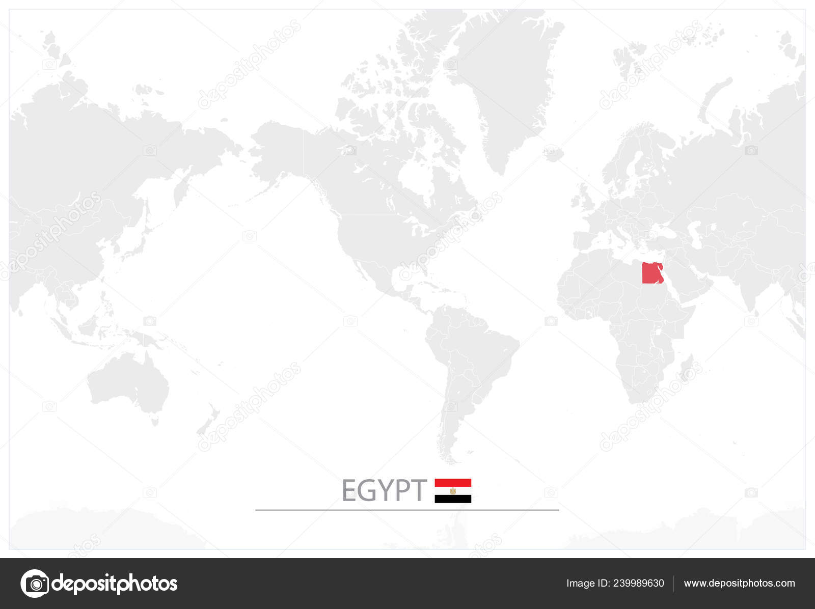 World Map Identification Egypt America Centered World Map Grayscale ...