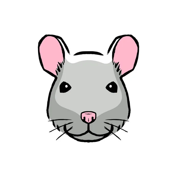 Stylized Rat Illustration Isolated On White Background Stock Vector by ...