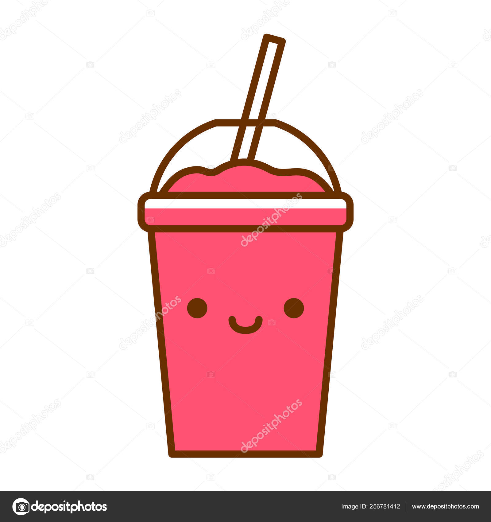Cartoon Cute Slush Icon Isolated On White Background — Stock Vector ...