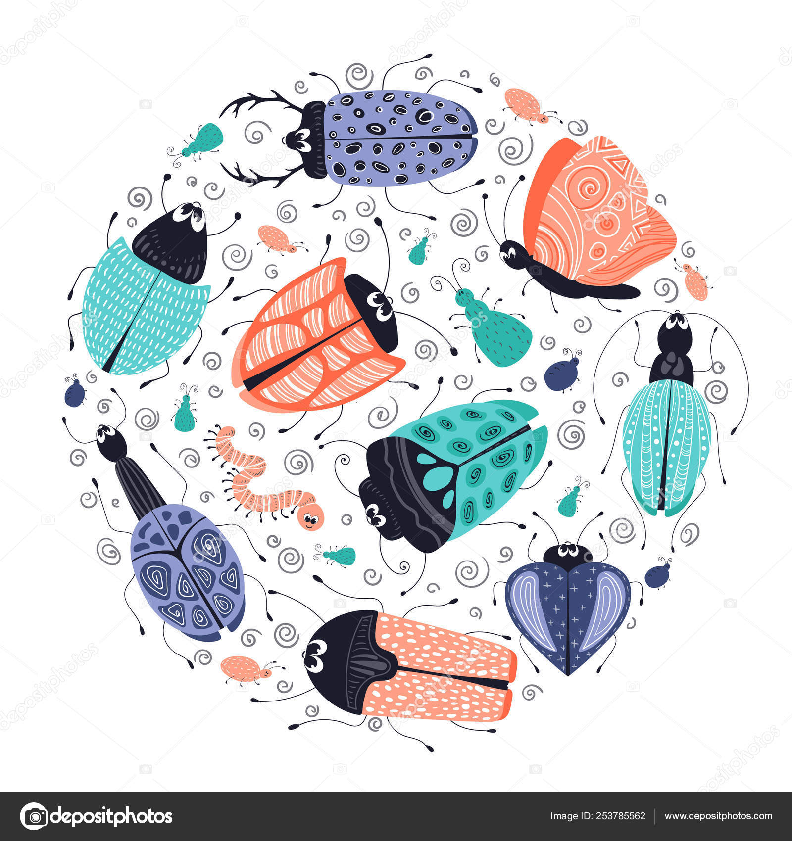 Vector cartoon bugs Stock Vector by ©Sunniwa 253785562