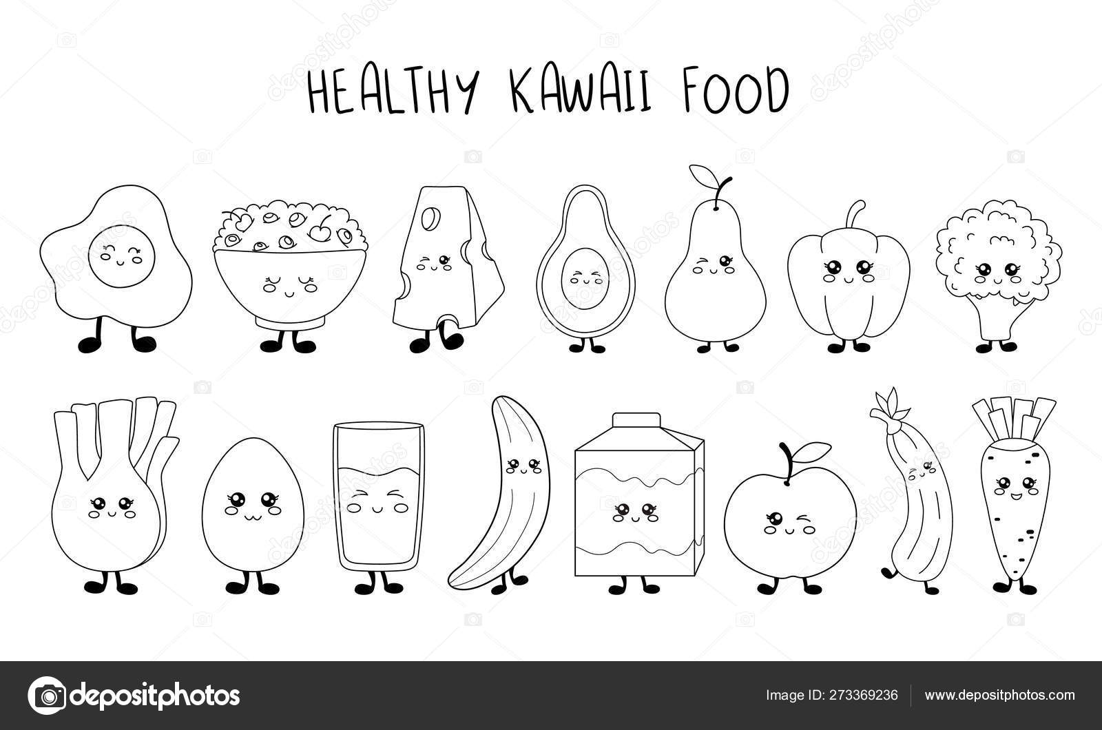 Healthy Food Images Black And White