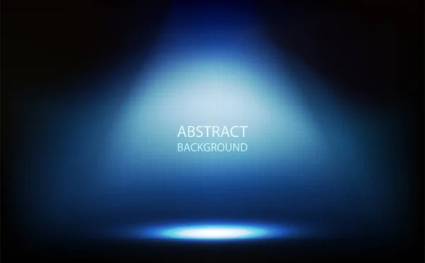 Abstract background, blue spotlight in room, grid wall with digital ...