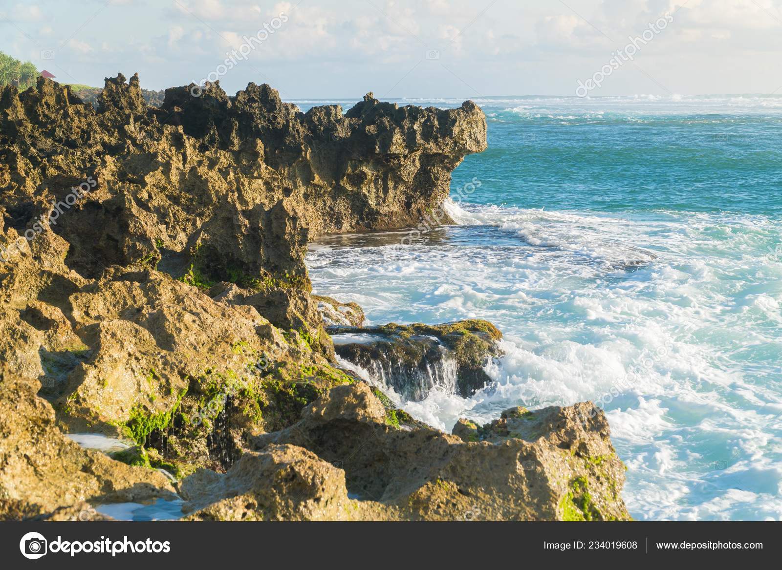 Pointy Sharp Rocks Beautiful Sunset Pantai Pero Sumba Island Indonesia ...