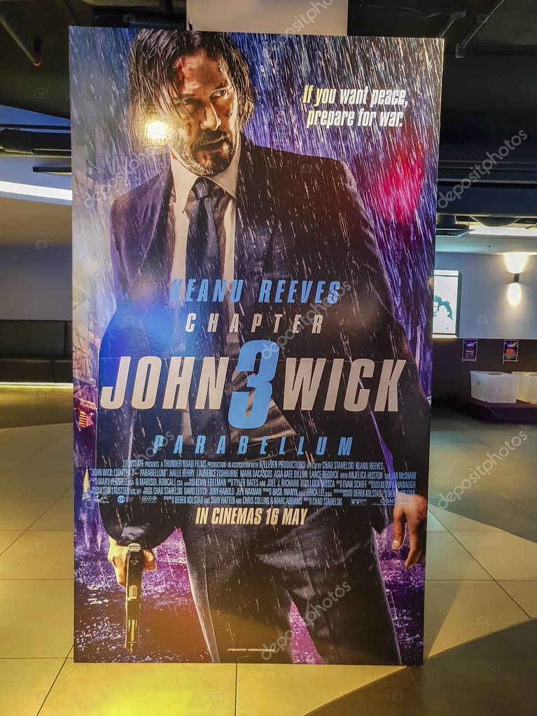 Cartel de la pel cula de John Wick 3 Parabellum. Esta pel cula trata sobre el legendario asesino ...