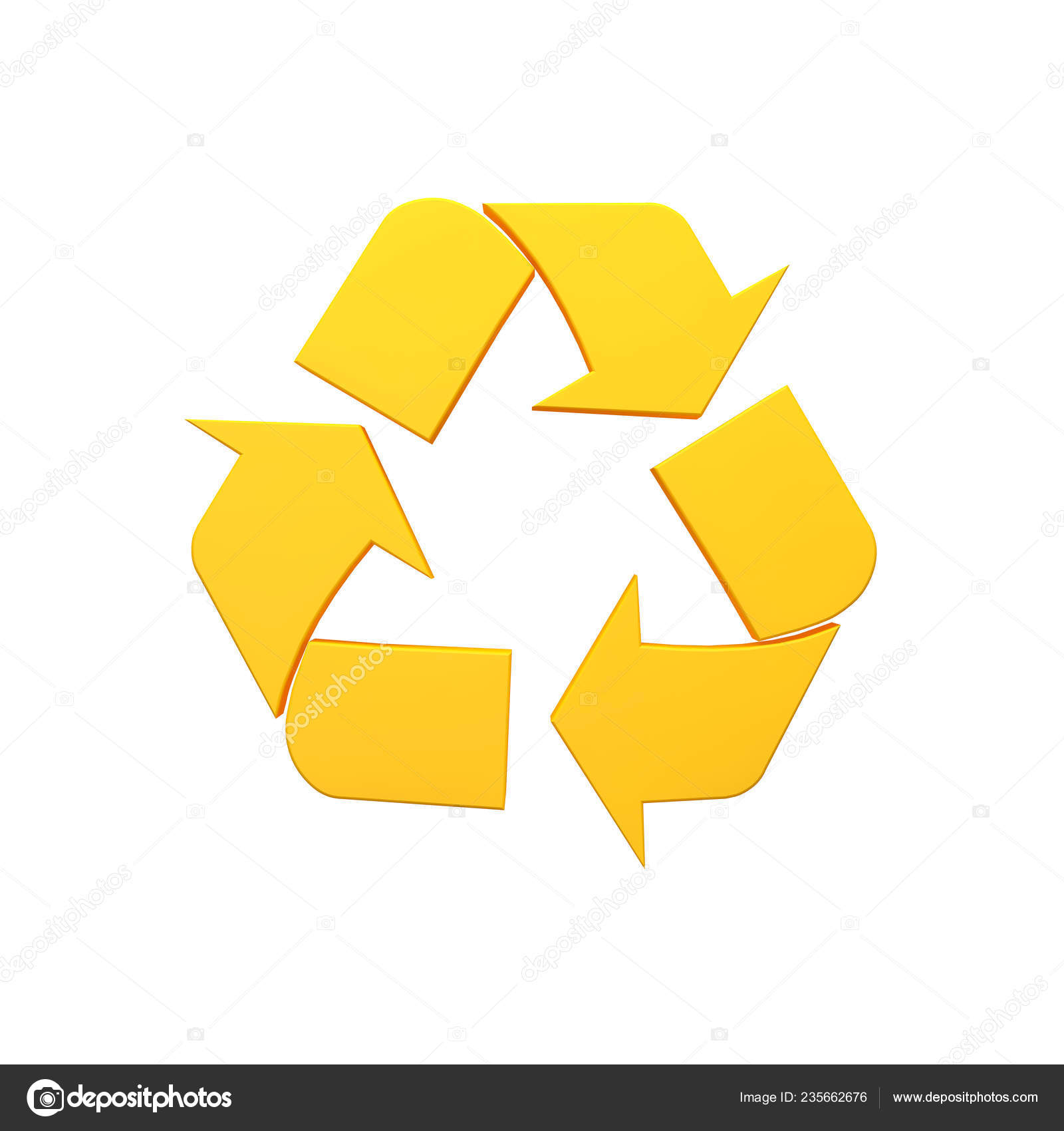 Recycling Volumetric Render Image Icon Stock Illustration by ...