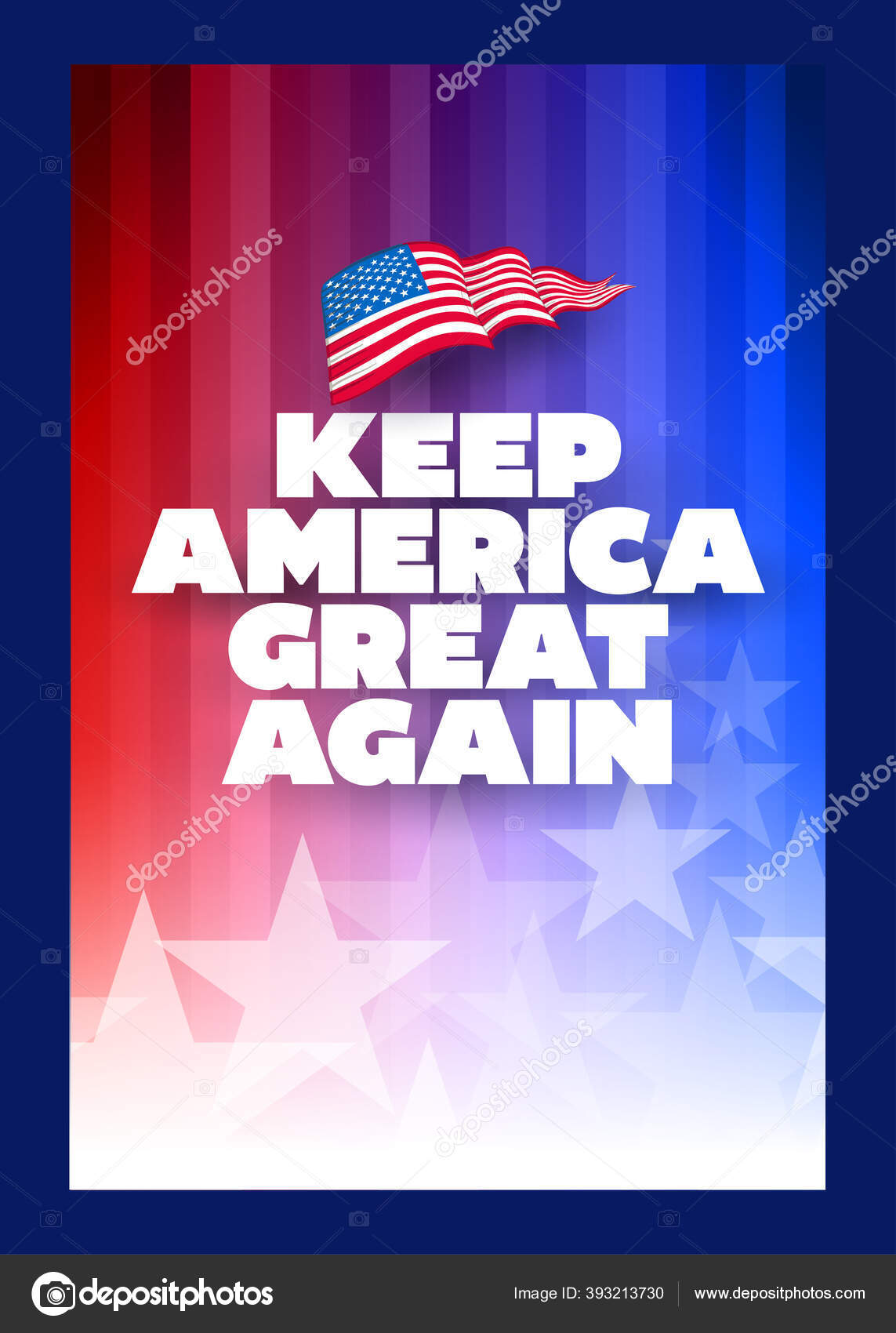 Presidental Election Campaign Slogan Poster Keep America Great Again ...