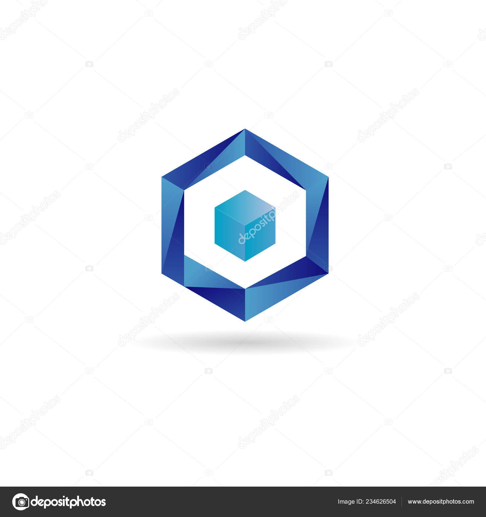 Blue Cube Logo Symbol Icon Stock Vector Image by ©logomills #234626504