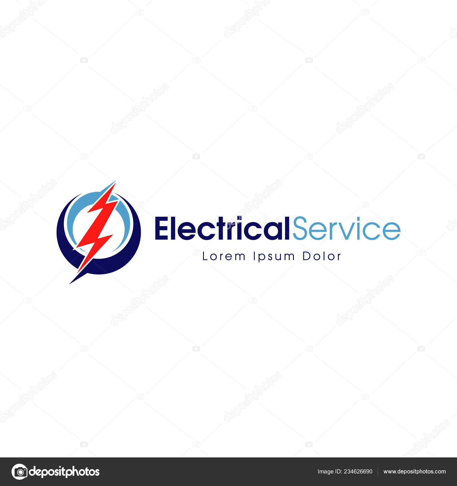 Blue Electrical Service Logo Sign Symbol Icon Stock Vector Image by ...