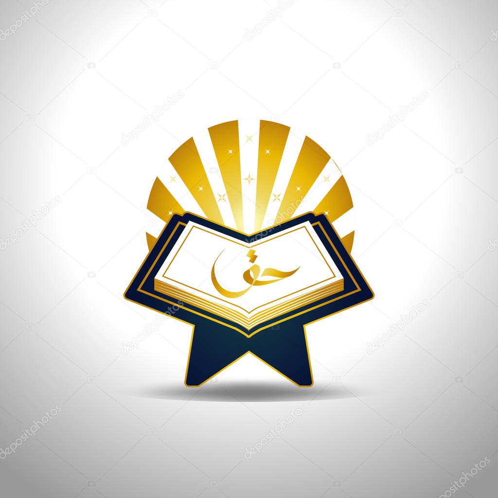 Icono de símbolo de signo de ilustración del logotipo del Sagrado Corán ...