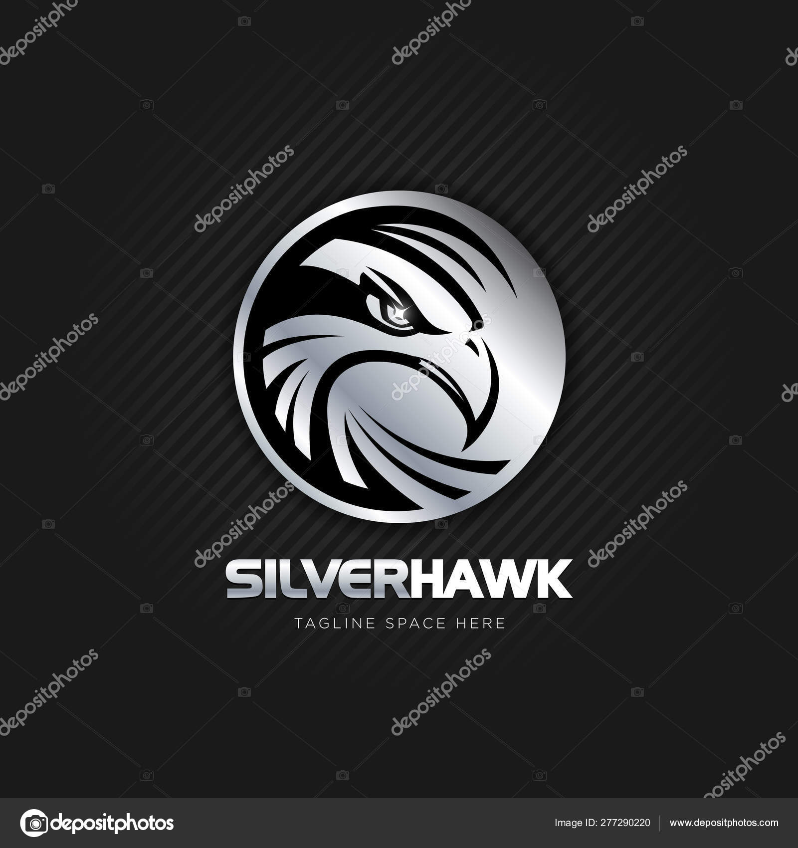 Silver Hawk Emblem Logo Sign Symbol Icon Stock Vector Image by ...