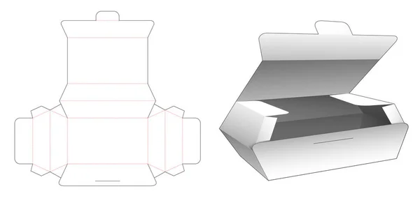 Plantilla De Caja De Comida China Vectores E Ilustraciones De Caja