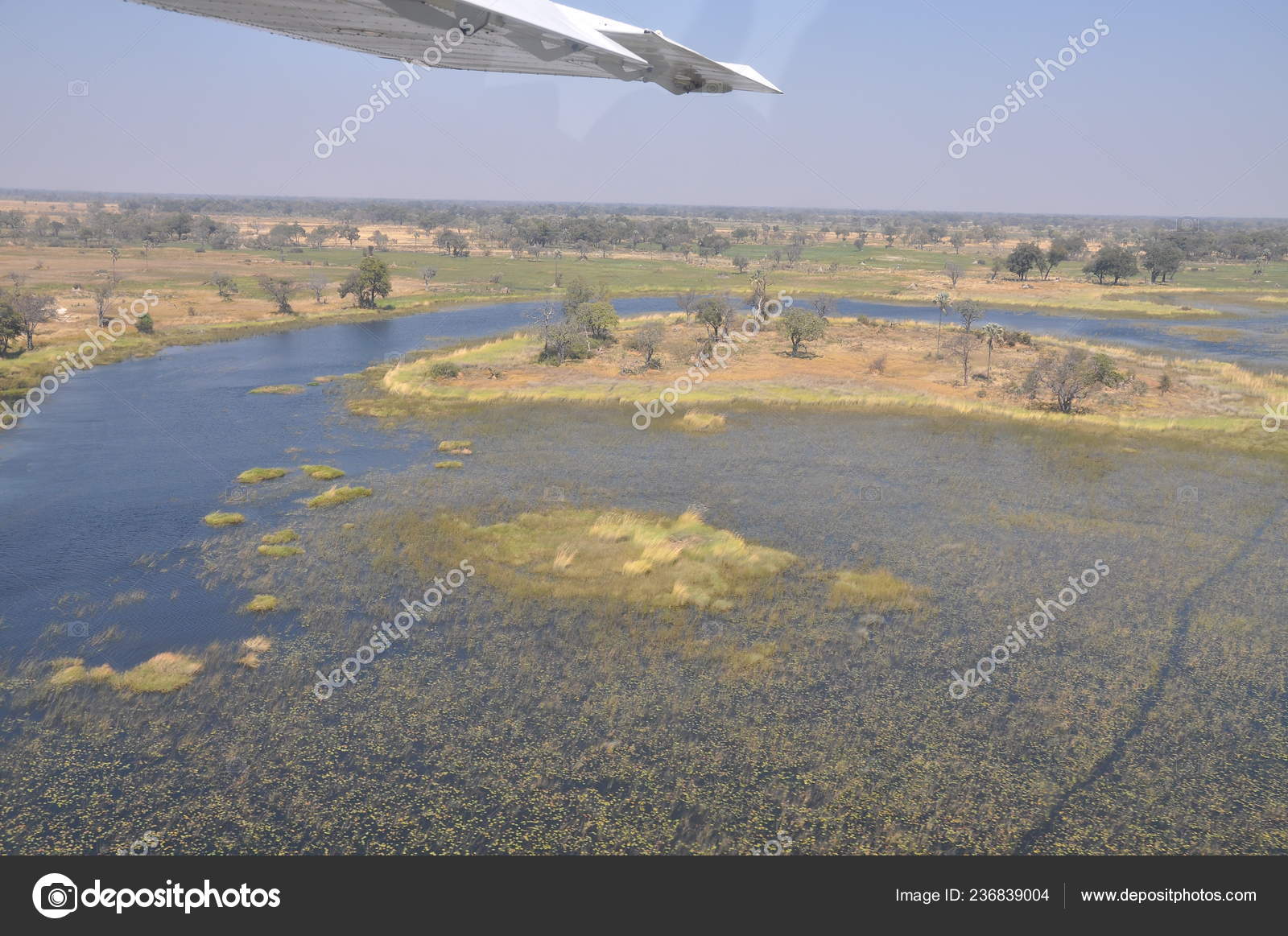 Aerial View Delta Okavango Stock Photo by ©claudiovidri 236839004