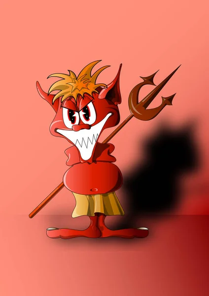 Vector red devil — Stock Vector © Elisanth #4015683