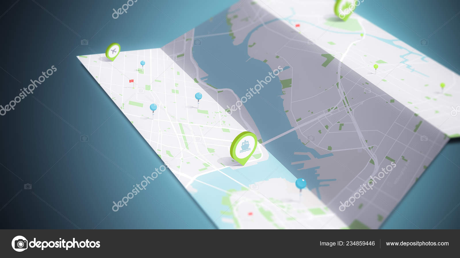Realistic Map Illustration Island Style — Stock Photo © ParabolStudio ...