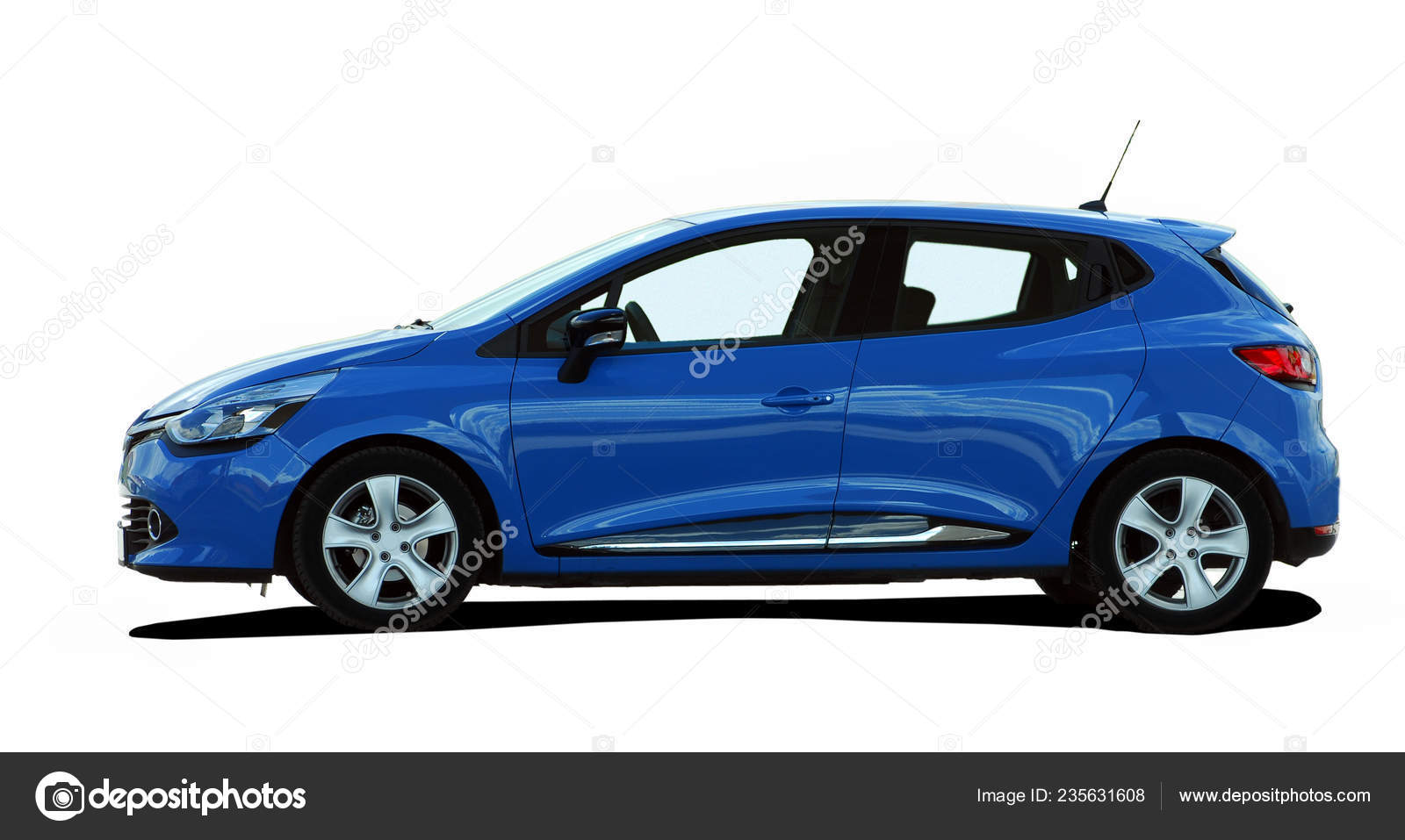 Blue Car White Background