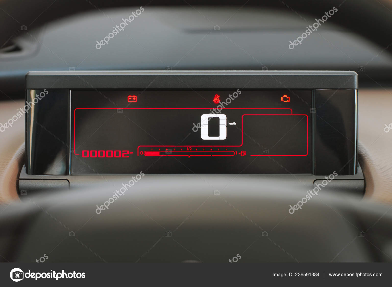 Lcd Digital Instrument Panel Passenger Car — Stock Photo © aselsa ...