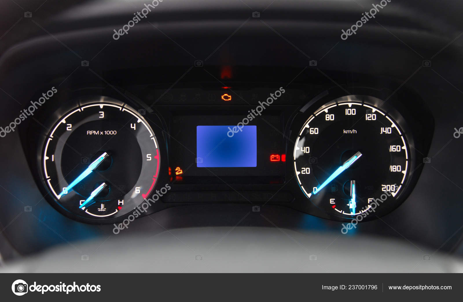 Illuminated Instrument Panel Passenger Car — Stock Photo © aselsa ...