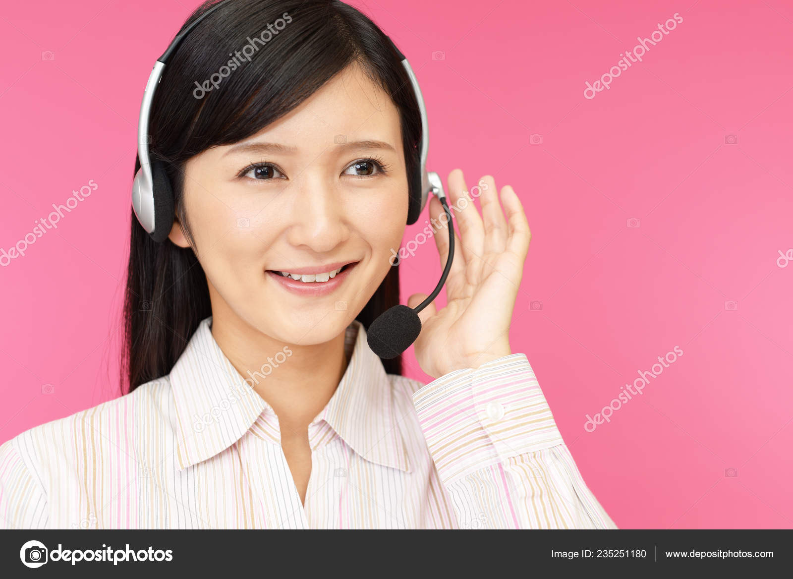 Portrait Call Center Operator — Stock Photo © liza5450 #235251180 Portrait Call Center Operator — Stock Photo © liza5450 #235251180