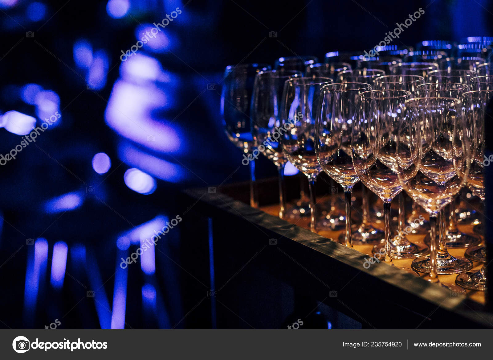 Luxury Table Settings Fine Dining Glassware Beautiful Blurred ...