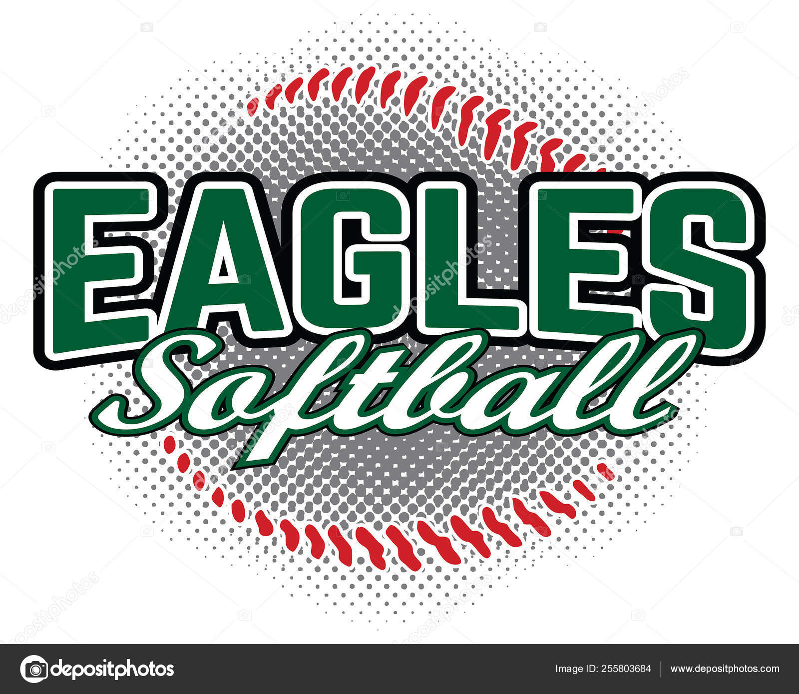 Eagles Softball Design Team Design Template Includes Softball Graphic ...