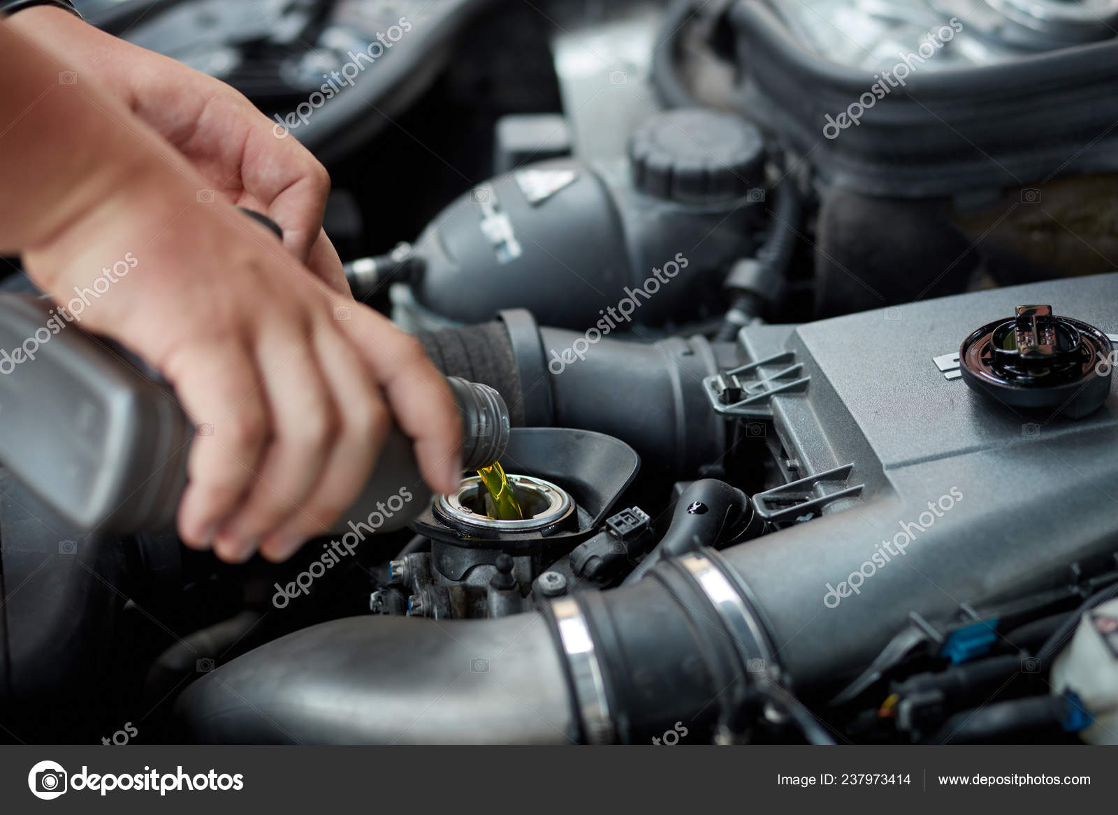 Refilling Oil Car — Stock Photo © arturnyk1 #237973414